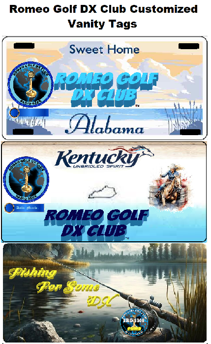 Personalized Vanity Tag :: Romeo Golf DX Club information